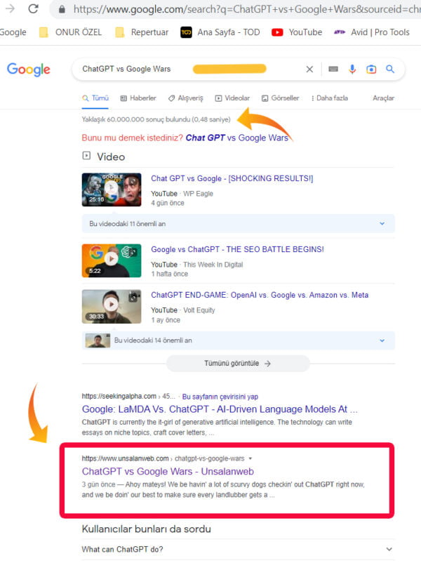 ChatGPT vs Google Wars yazımız İlk Sayfada ki yerini aldı.